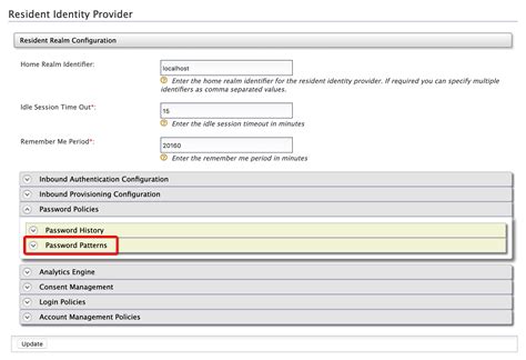 Password Patterns Wso2 Identity Server Documentation