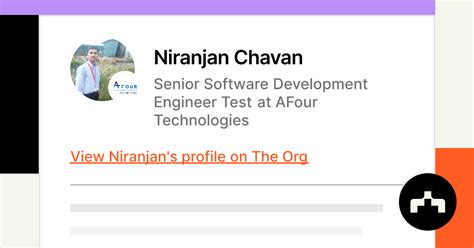 Niranjan Chavan Senior Software Development Engineer Test At Afour