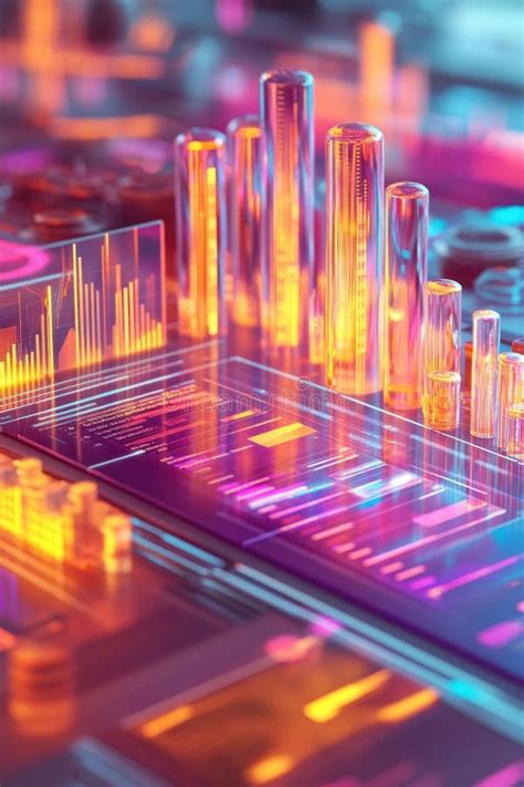 Performance Metrics A 3d Illustration Showing A Digital Efficiency