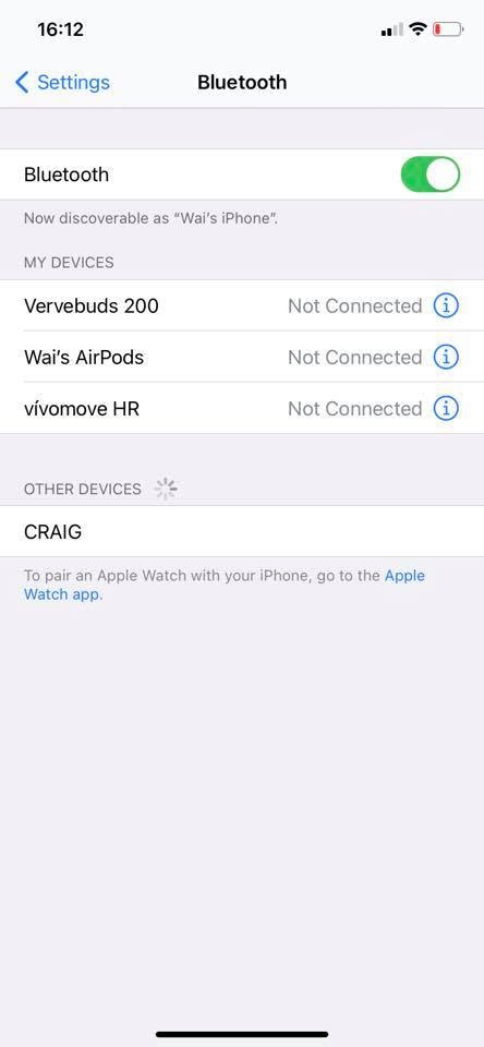 Ios BLE Device Is Not Listed Under The Bluetooth Device List In The Bluetooth Settings Stack