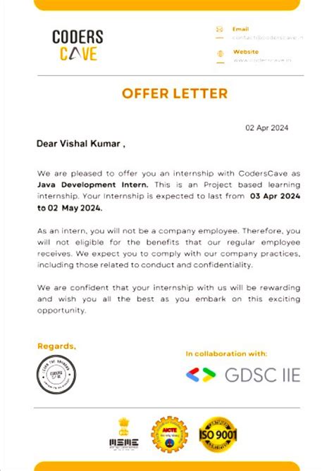 Vishal Kumar On Linkedin Internship Intern Internship2024