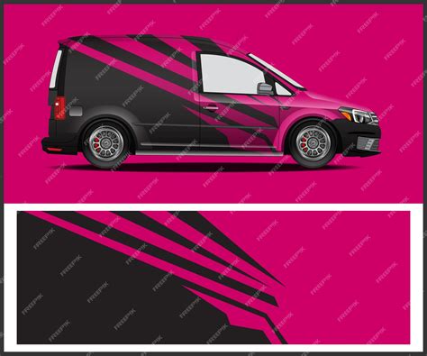 자동차 랩 디자인을 위한 비닐 랩 일러스트레이터 프리미엄 벡터