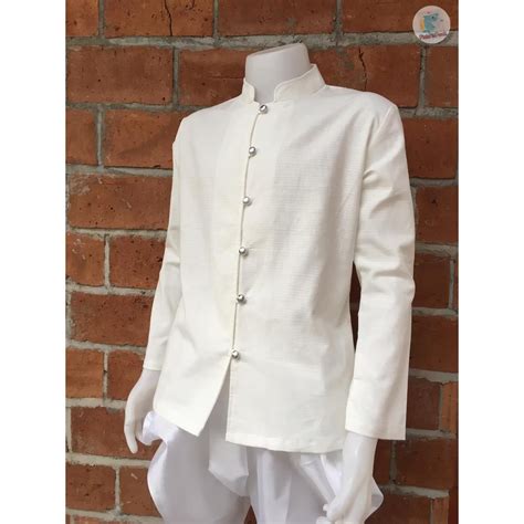 ถูกที่สุด เซ็ทพี่หมื่น สีพื้น สีขาว ได้ครบชุด 3 ชิ้น เสื้อ โจงกระเบน ผ้าคาดเอว เซ็ทสุดคุ้ม