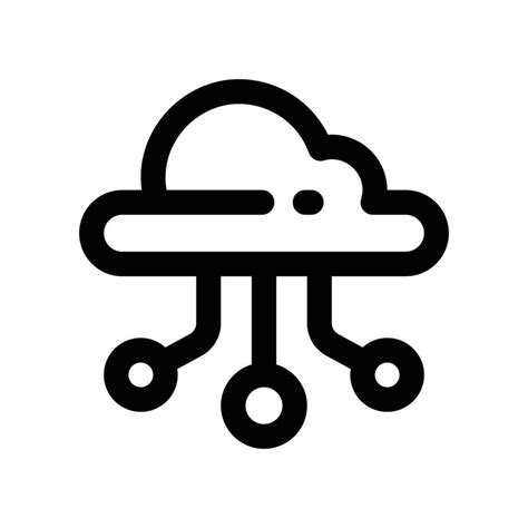 Cloud Computing Icon Vector Line Icon For Your Website Mobile Presentation And Logo Design