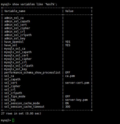 mysql 开启自带 ssl证书 墨天轮