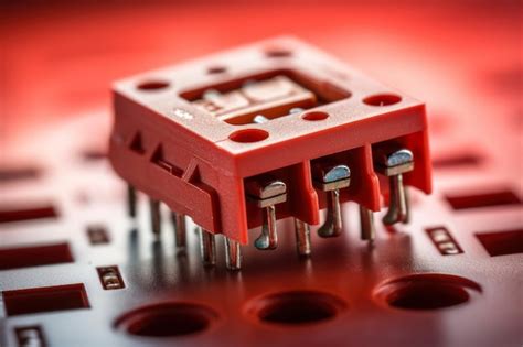 Premium Photo Macro Shot Of A Relay Socket With Multiple Pins Showcasing Its Durable Construction