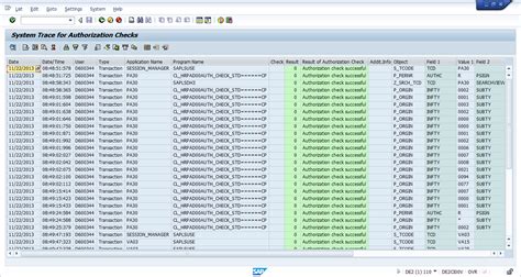 STAUTHTRACE Sap Security Pages