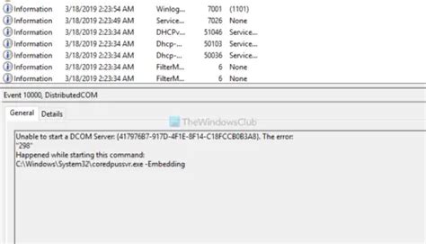 Unable To Start A Dcom Server Event Id 10000 In Windows 1110