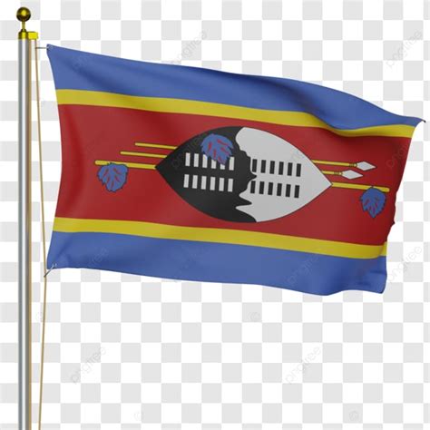 기둥을 흔드는 에스와티니 깃발 스와질란드 깃발을 흔들며 스와질란드 국기 투명 극을 투명하게 흔들며 Eswatini 깃발 Png 일러스트 및 Psd 이미지 무료 다운로드