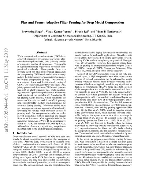 pdf play and prune adaptive filter pruning for deep model compression