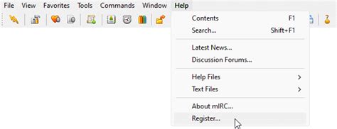 Mirc Registration Help