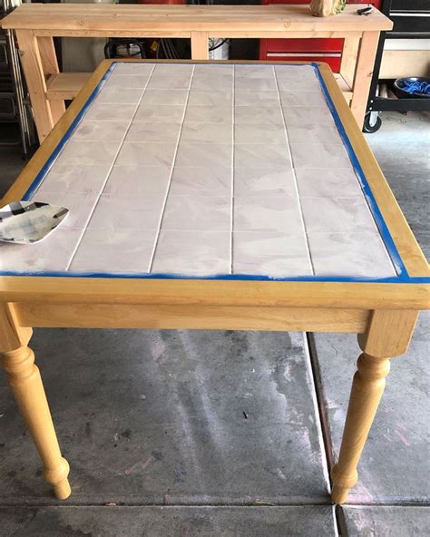 Tile Top Table Dining Table Makeover Diy Kitchen Table Tile Top Tables