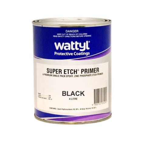 Wattyl Super Etch Primer Black Paintaway