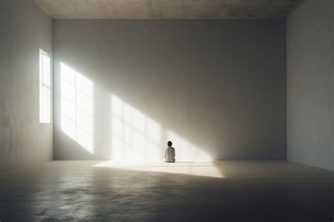 Premium Photo Isolation In Empty Room