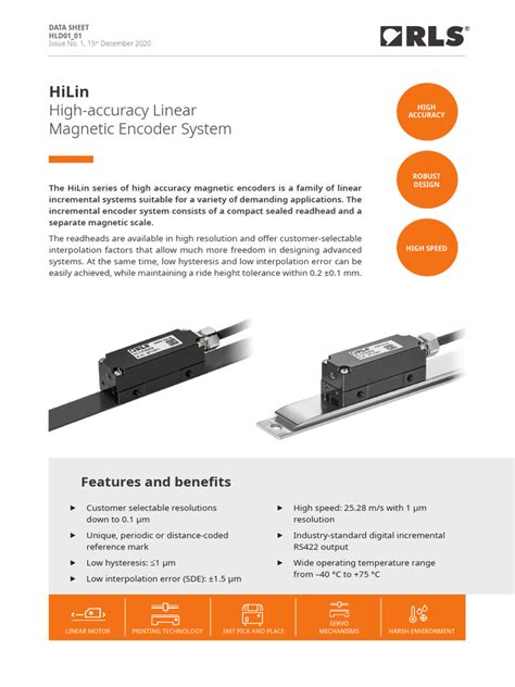 Data Sheet Hilin High Accuracy Linear Magnetic Encoder System