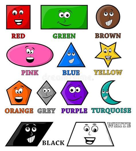 Colors Name And Shape Vector Symbol Icon Design Stock Vector
