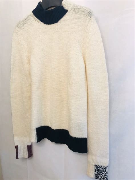 Raf Sinons Aw15 Mock Turtleneck Patch Sweater Gem