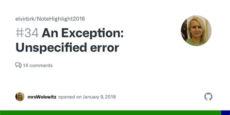an exception unspecified error · issue 34 · elvirbrk