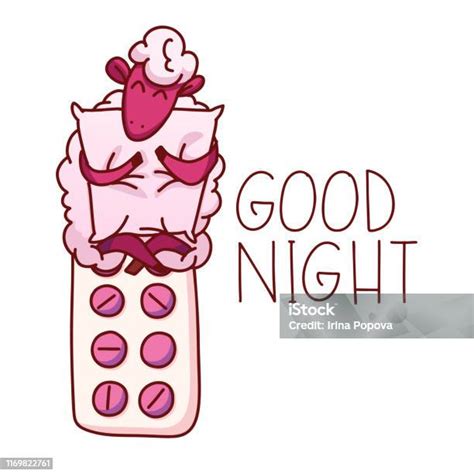 귀여운 잠자는 양 벡터 일러스트레이션 수면에 대한 포스터 양을 세고 양을 세고 불면증 수면 장애 아기 수면을 시도하는 개념 벡터