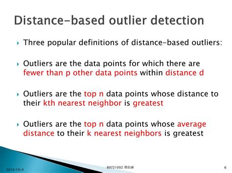 Ppt Fast Mining Of Distance Based Outliers In High Dimensional