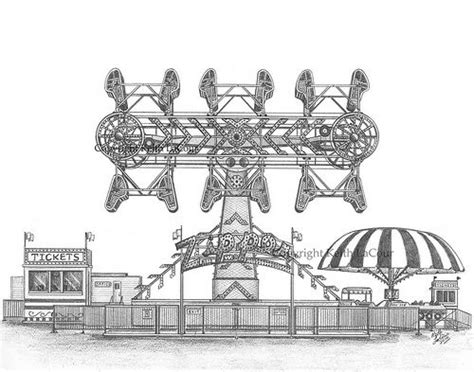 Amusement Park Rides Drawings