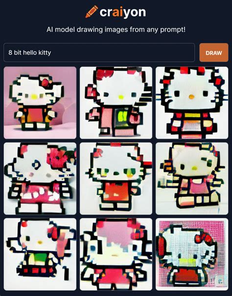 8 Bit Hello Kitty R Craiyon