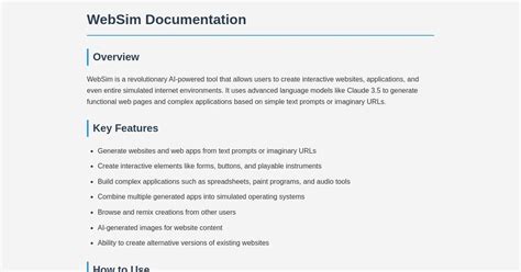 Websim Ai Documentation