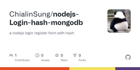 Github Chialinsungnodejs Login Hash Mongodb A Nodejs Login Register