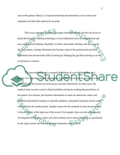 Computer Versus Paper Charting For Nurses Essay Example Topics And