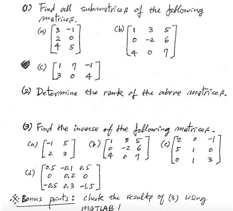 Find Sub Matrices Of The Following Matrices 3 1