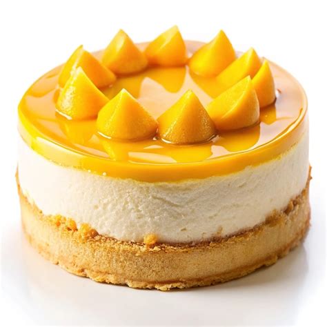 Mango Passion Fruit Cake Premium Ai Generated Image