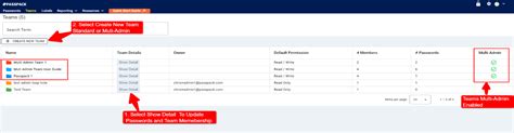 Multi Administrator Account View Passpack Documentation