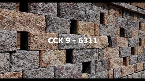 Cck9 6311 그레이와 베이지 혼합 콘크리트 블록 낮은 담장 Real Texture 예쁜 건물 외벽 리모델링 시공 디자인