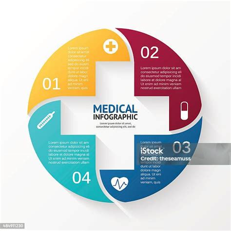 벡터 서클 Plus 팻말 인포그래픽 템플릿을 도표 그래프 프레젠테이션 1에 대한 스톡 벡터 아트 및 기타 이미지 1 1위