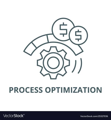 Process Optimization Line Icon Linear Royalty Free Vector