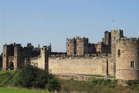 Pared Del Oeste Del Castillo De Alnwick Imagen De Archivo Imagen De