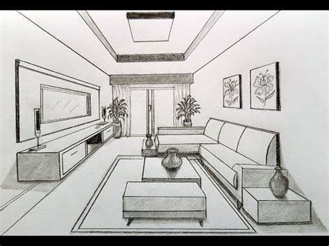 One Point Perspective Room 1 Point Perspective Drawing Perspective