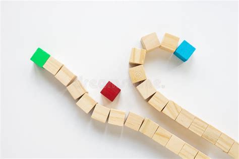 Two Lines Of Dice As A Symbol Of Leadership Overcoming Obstacles And Problem Solving Stock