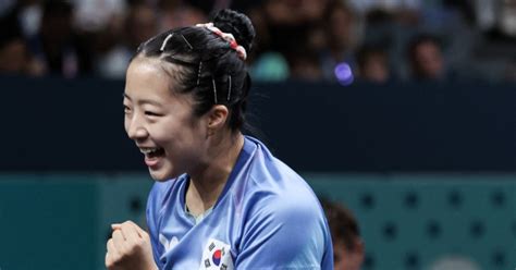 세계 Top 10 위엄 신유빈 여자 단식 16강 진출 개인 올림픽 최고 기록 경신 파리 2024