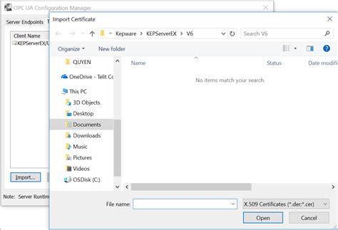 Authorizing Certificates On Kepware Opc Ua Server