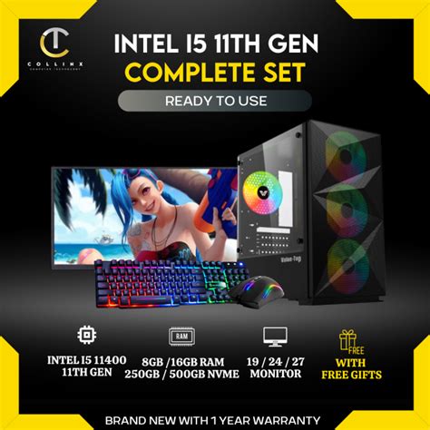 COMPLETE PC SET Intel Core I5 11400 11th Gen CPU Desktop Package