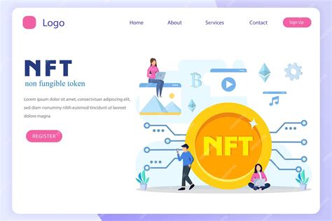 Premium Vector Nft Non Fungible Token Digital Crypto Art Blockchain Technology Flat Vector