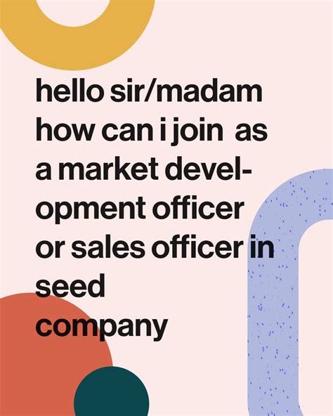 Hello Sirmadam How Can I Join As Market Development Officer Sales