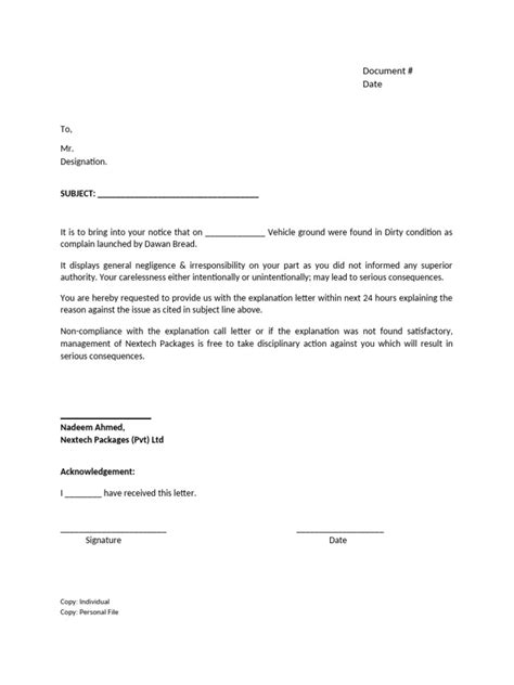 Vehicle Grounds Negligence Notice Pdf