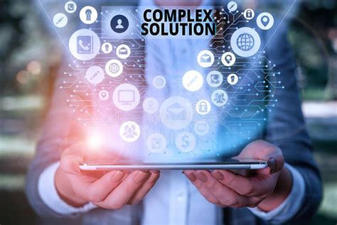 Handwriting Text Complex Solution Concept Meaning Significant Ideas That Are Completely Or