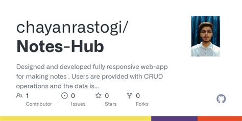 Github Chayanrastoginotes Hub Designed And Developed Fully