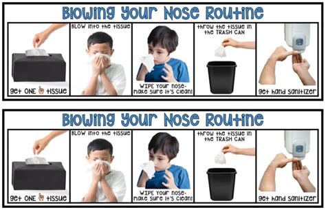 Blowing Your Nose Routine Visual By Pre K And Polka Dots Madison Varnadoe