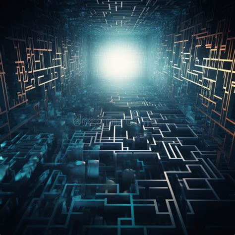 Abstract Image Of Maze Made Up Of Financial Charts And Data For Symbolizing The Idea Of