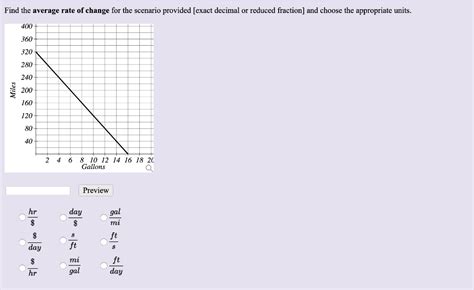 Solved Find The Average Rate Of Change For The Scenario Chegg Com