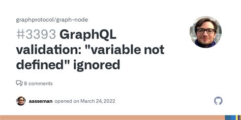 GraphQL Validation Variable Not Defined Ignored Issue Graphprotocol Graph Node GitHub